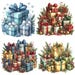 20 Watercolor Christmas Presents Clipart, Christmas Gifts Png Bundle ...