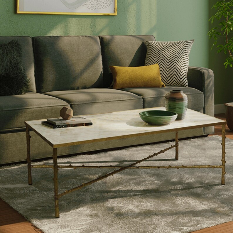 Metal Rectangular Coffee Table - Etsy