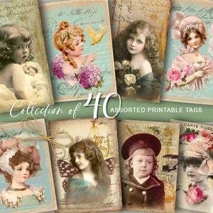 Printable Tags Bundle of 40 Assorted Designs Digital Download - Etsy