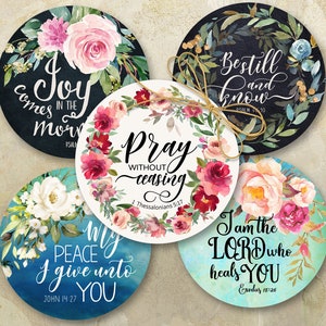 Printable 4 Inch Size Bible Verses Circle Images Set #3 Digital ...