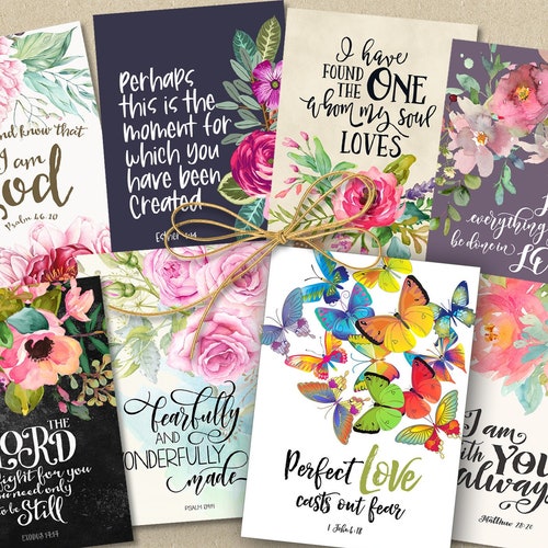 DIGITAL Bible Verses Scripture Cards Printable Digital - Etsy