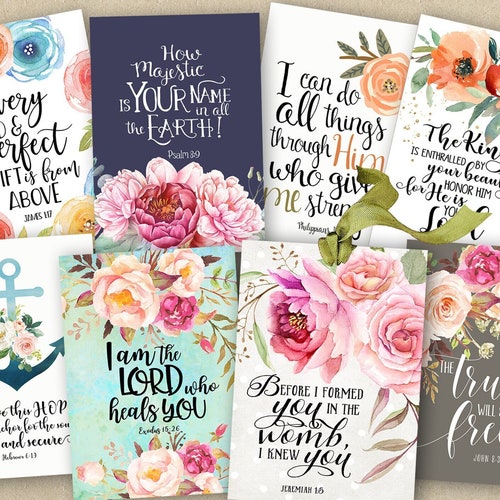 DIGITAL Bible Verses Scripture Cards Printable Digital - Etsy