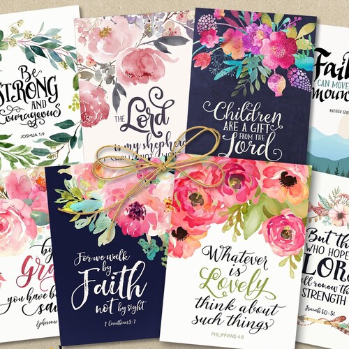 DIGITAL Bible Verses Scripture Cards Printable Digital - Etsy