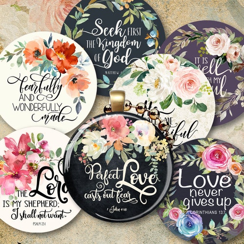 Printable 3 Inch Size Bible Verses Circle Images Set 2 - Etsy