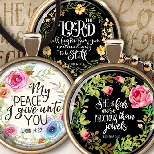 Printable 3 Inch Size Bible Verses Circle Images Set 1 - Etsy