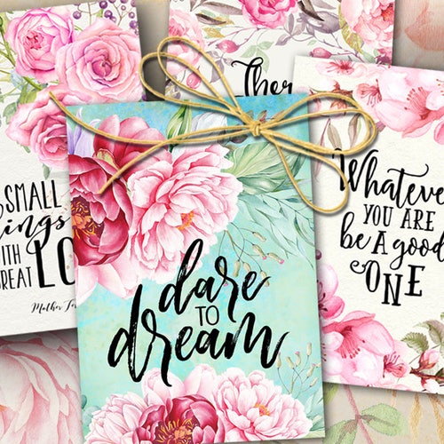 Printable MOTIVATIONAL GREETING CARDS No.2 Digital Download | Etsy