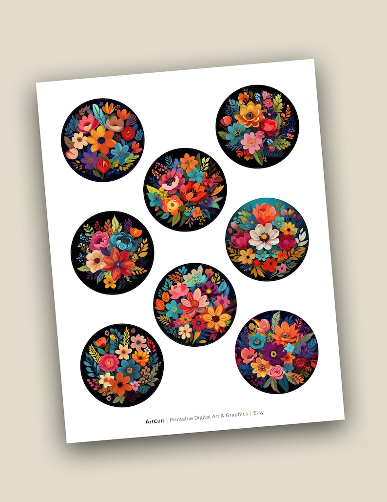 Printable 2.5" Circles Digital Download for DIY Craft & Decor PNG ...