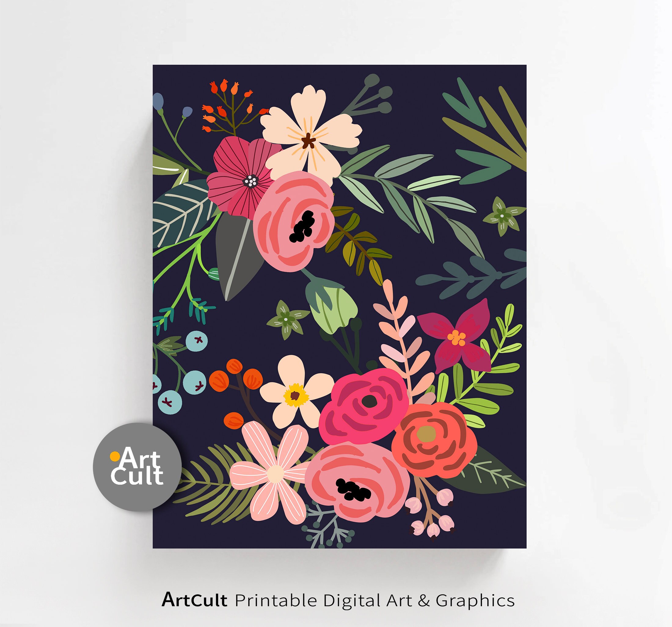 Printable Digital Papers MAGICAL GARDEN 5 Large Sheets for - Etsy