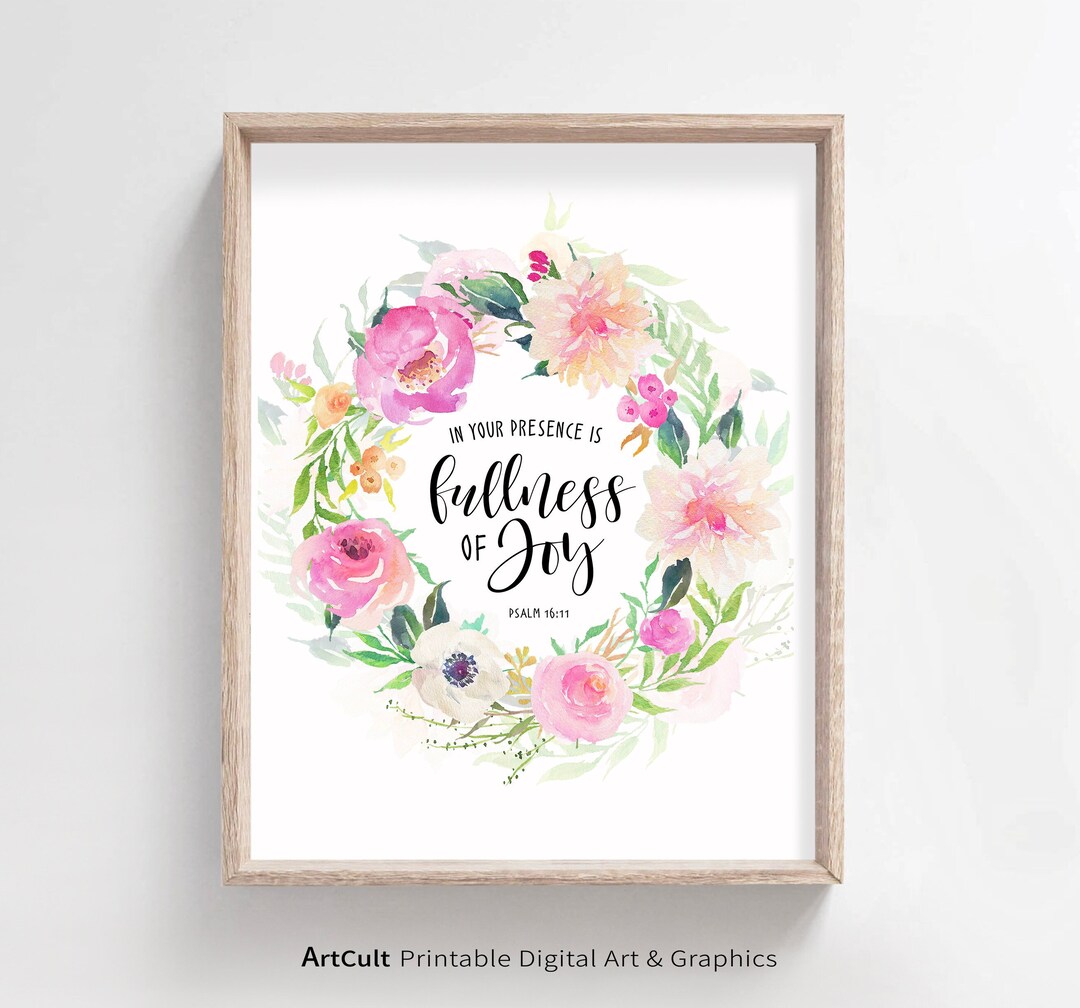 Printable Bible Verse in Your Presence is Fullness of - Etsy