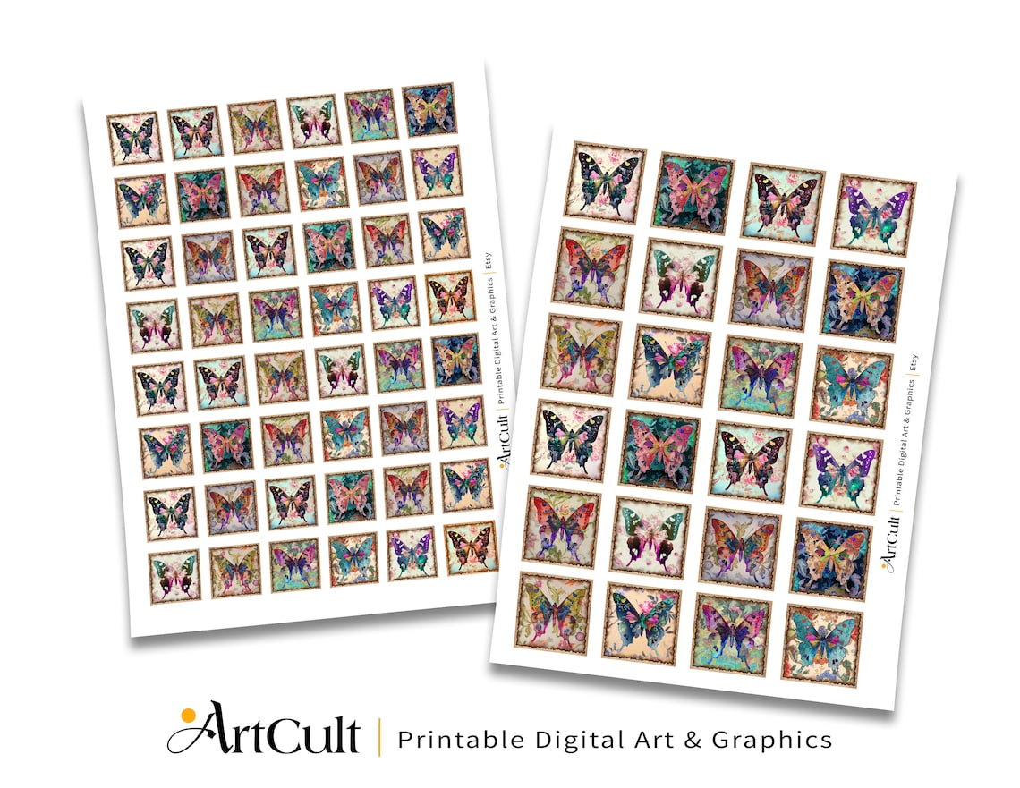 Printable 1x1 and 1.5x1.5 25mm and 38 Mm Size | Etsy