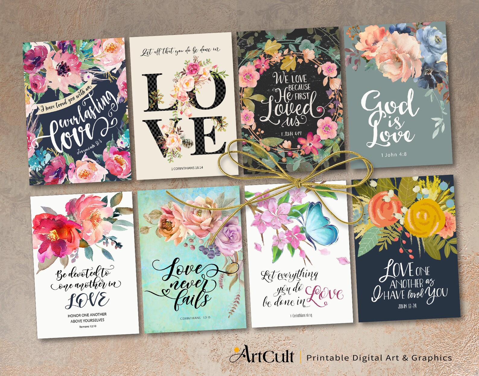 Floral Bible Verse 2.5x3.5 Scripture Art Stickers (digital Download) - Etsy