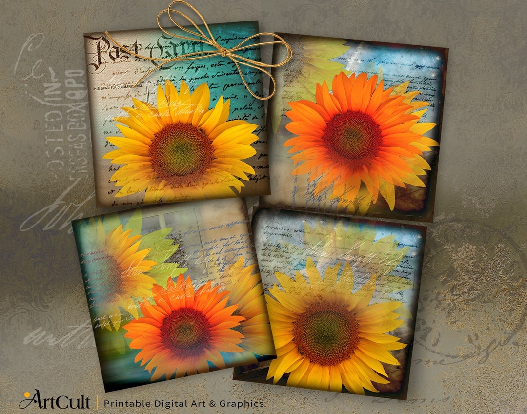 4x4 Inch Printable Coasters PNG JPG Digital Download for Sublimation ...