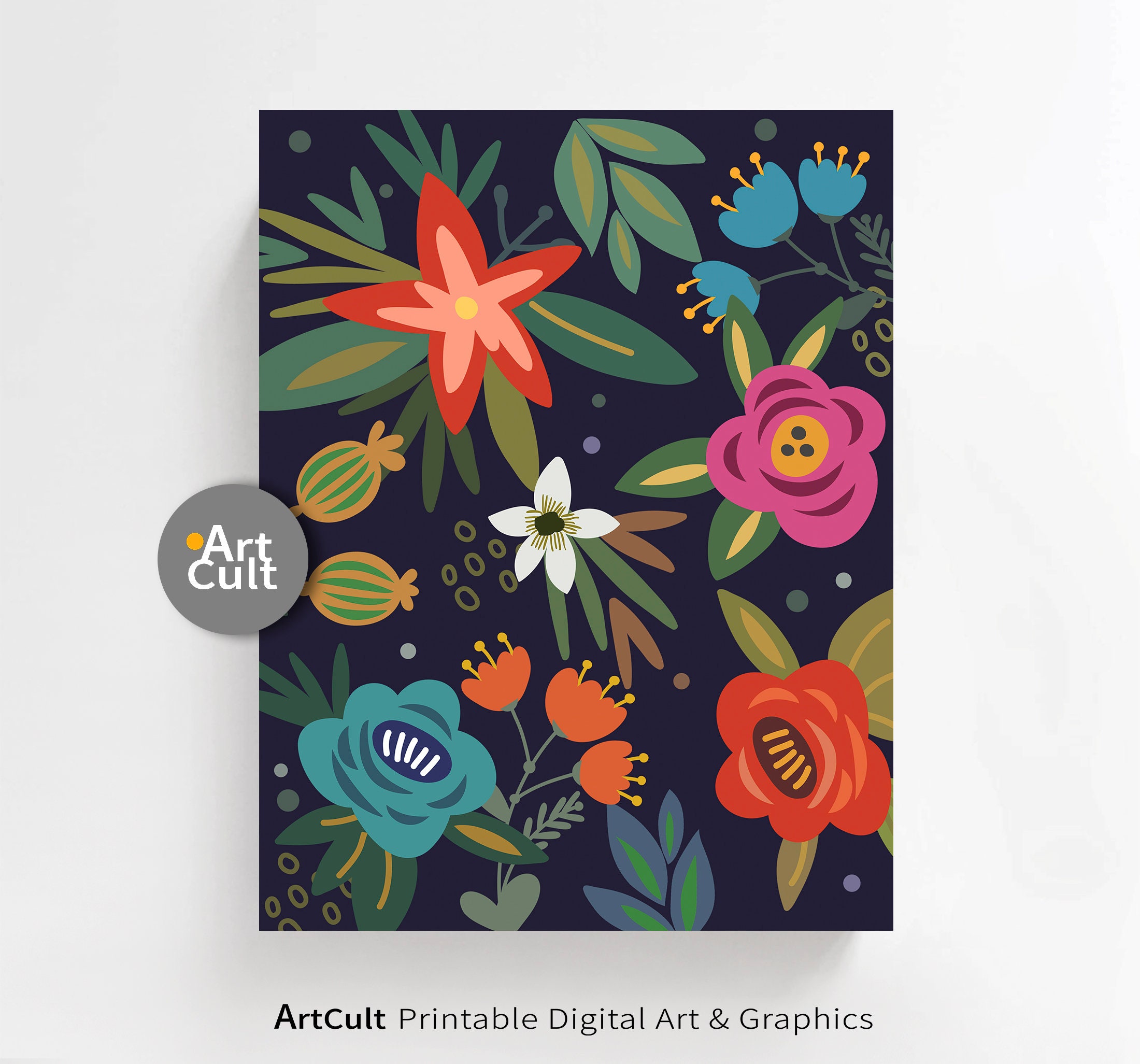 Printable Digital Papers MAGICAL GARDEN 5 Large Sheets for - Etsy