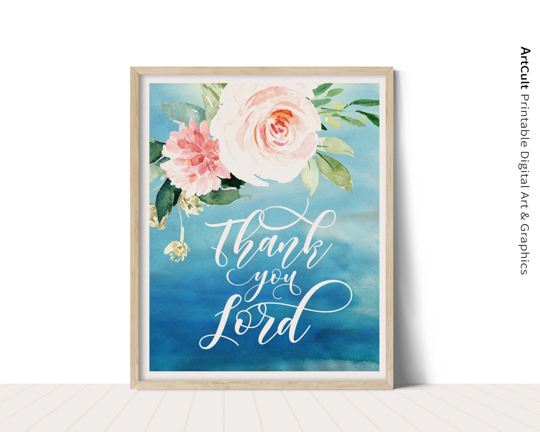 Printable Artwork Instant Digital Download, Religious Gratitude Quote ...