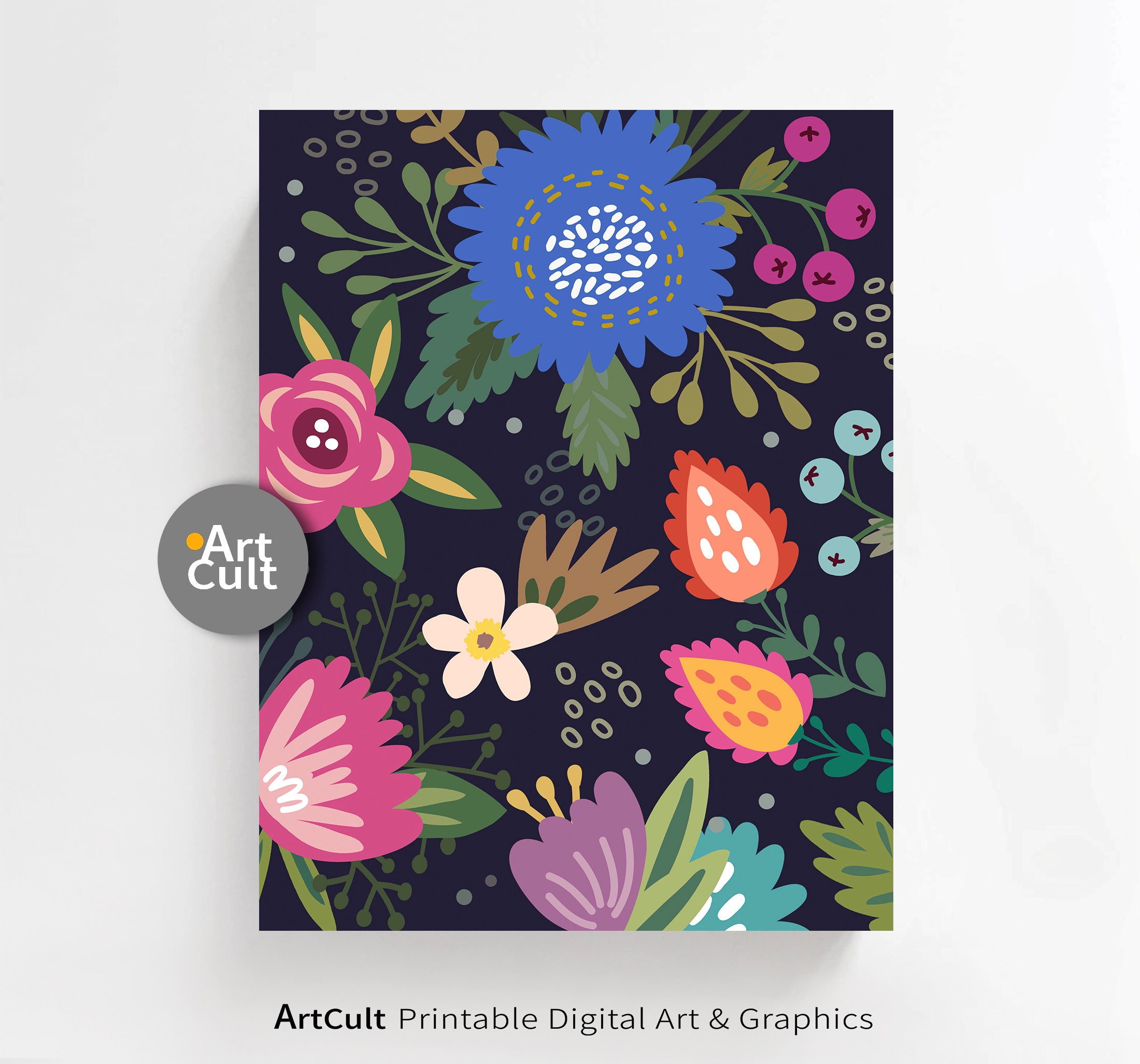 Printable Digital Papers MAGICAL GARDEN 5 Large Sheets for - Etsy