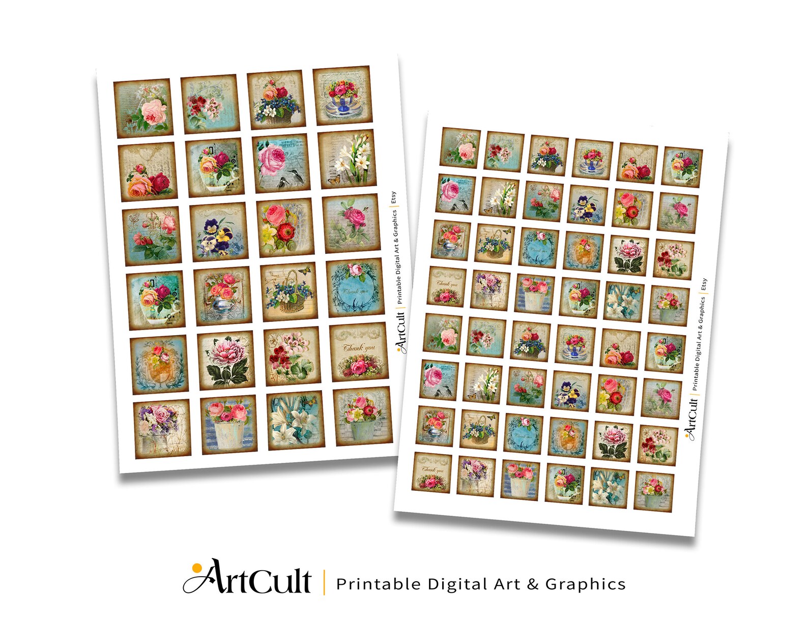 Printable 1x1 and 1.5x1.5 25mm and 38 Mm Size - Etsy