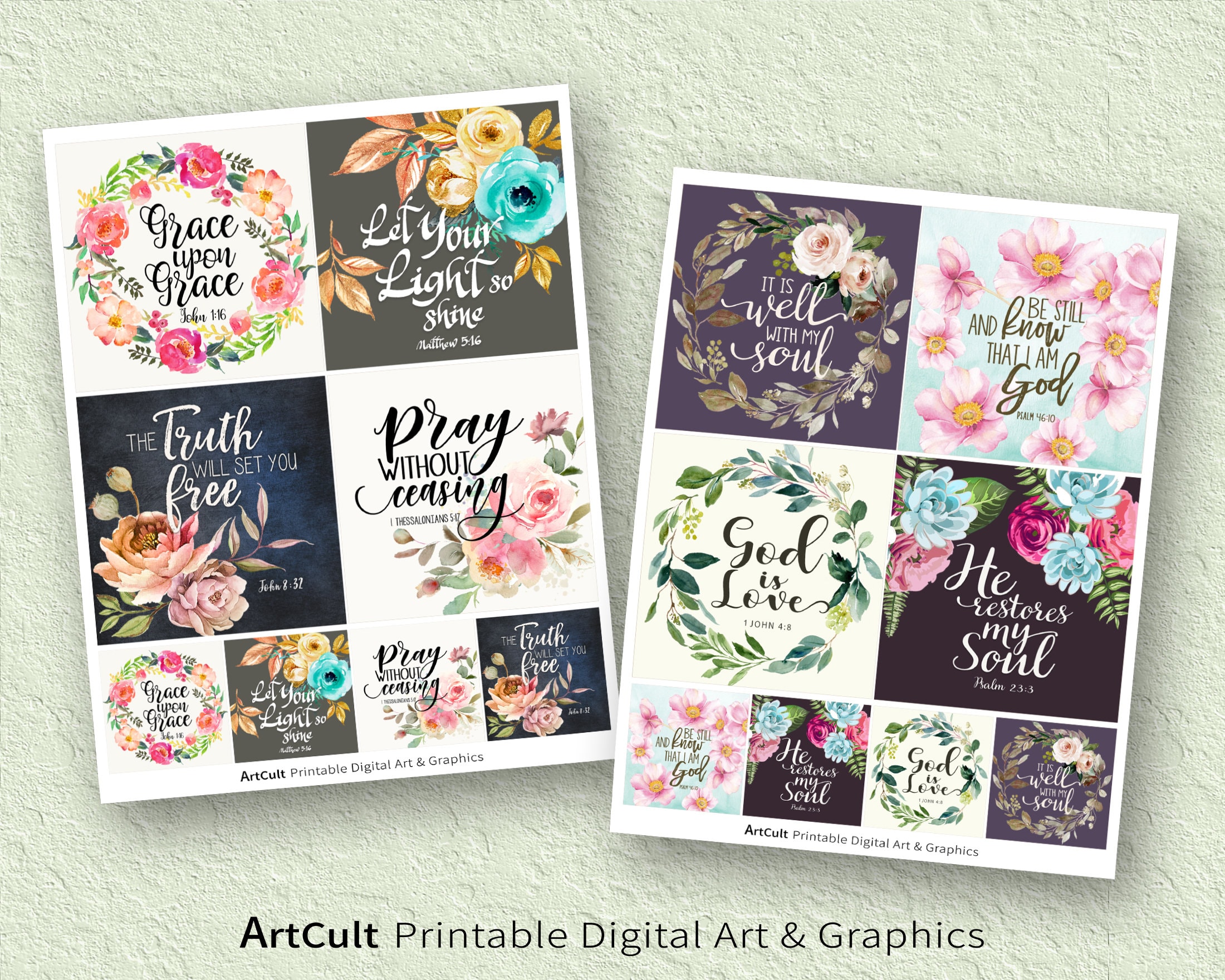 4x4 Inch Printable Bible Verses Digital Download Scripture - Etsy