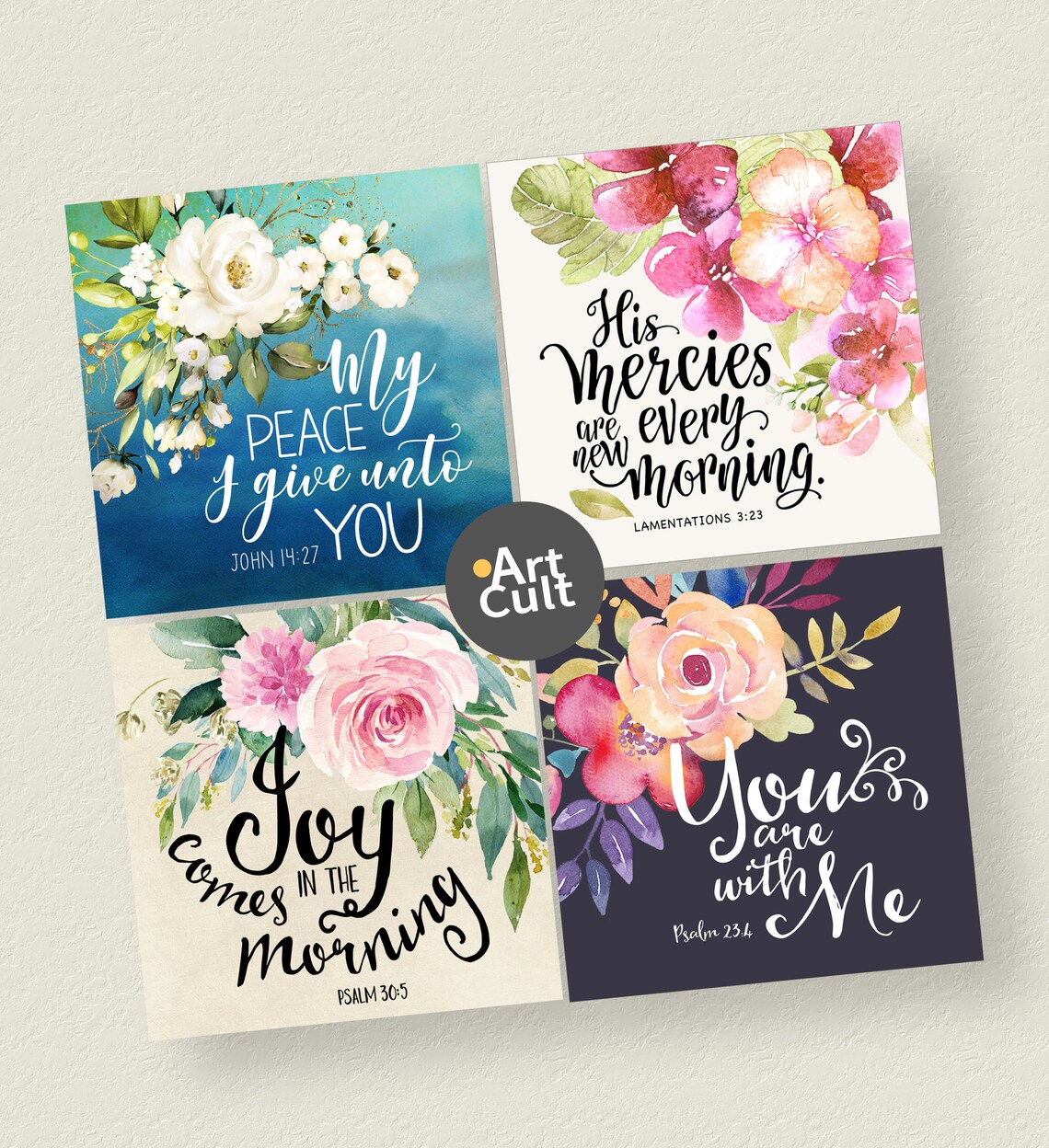 4x4 Inch Printable Bible VERSES Digital Download PNG + JPG Format for ...