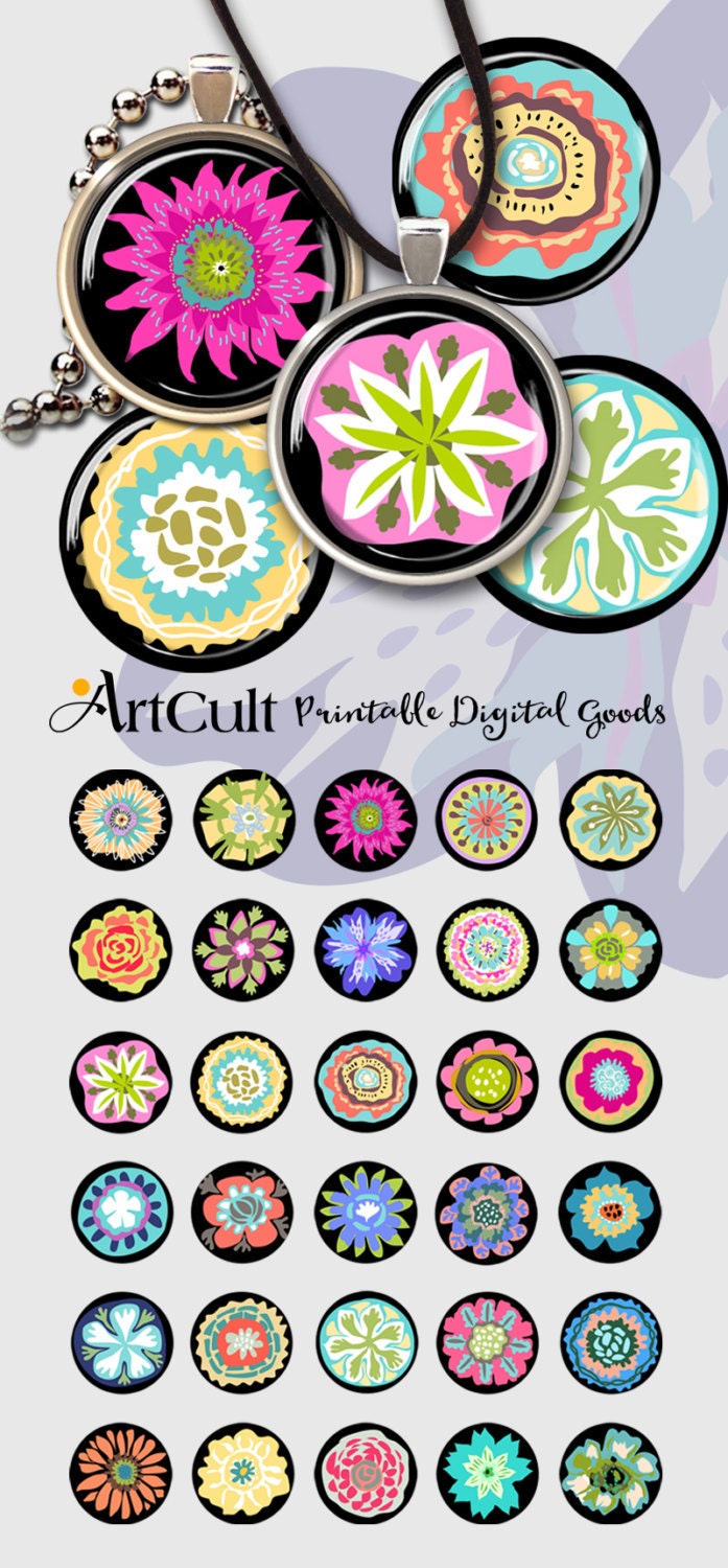 1 25mm and 30mm Size Printable Circle Images HAPPY - Etsy Israel