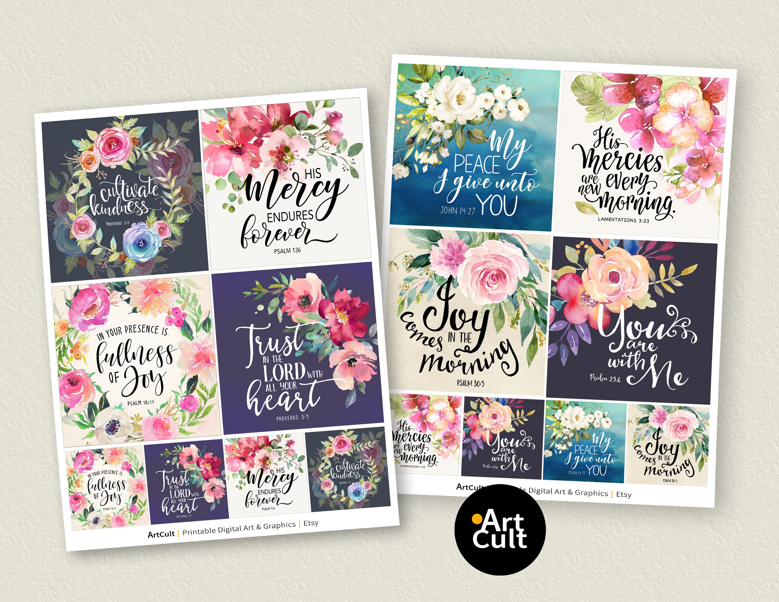 4x4 Inch Printable Bible Verses Digital Download Scripture Art - Etsy ...