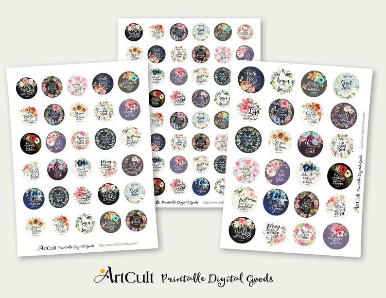 1 1.2 1.5 Inch 25 30 38 Mm Size Printable Download - Etsy