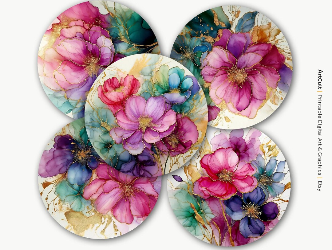 Printable 4 Inches Circle Designs PNG + JPG Digital Download for ...