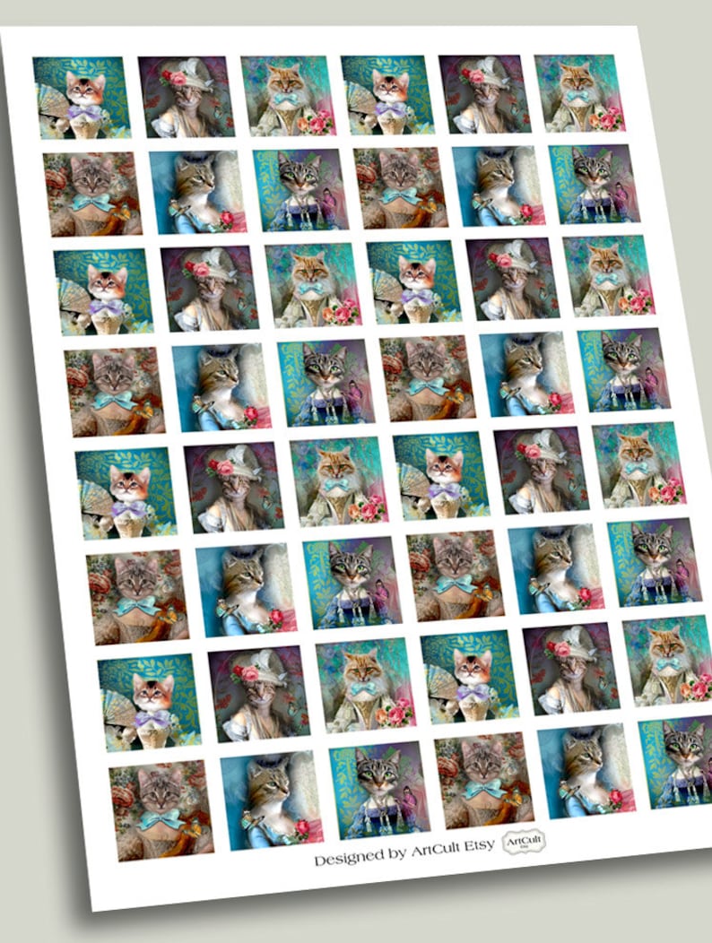 1x1 and 2x2 Inch Size Images Printable Download Digital - Etsy