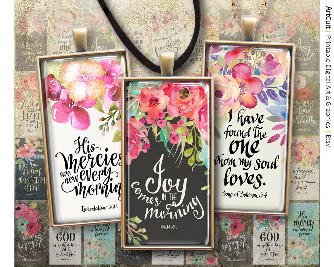 Printable 1x2 Inch Images BIBLE VERSES No.1 Scripture Art for Domino ...