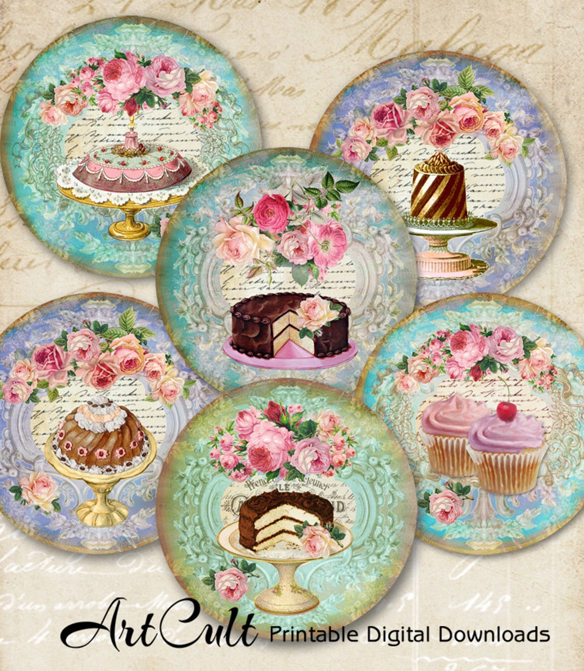 2.5 Inch Size Images SWEET TOPPERS Printable Download Digital - Etsy