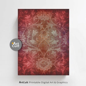 Printable DAMASK STYLE Digital Papers, 5 Large Sheets for Craft and Art ...