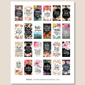 Printable 1x2 Inch Images BIBLE VERSES #2 Scripture Art for Domino Size ...