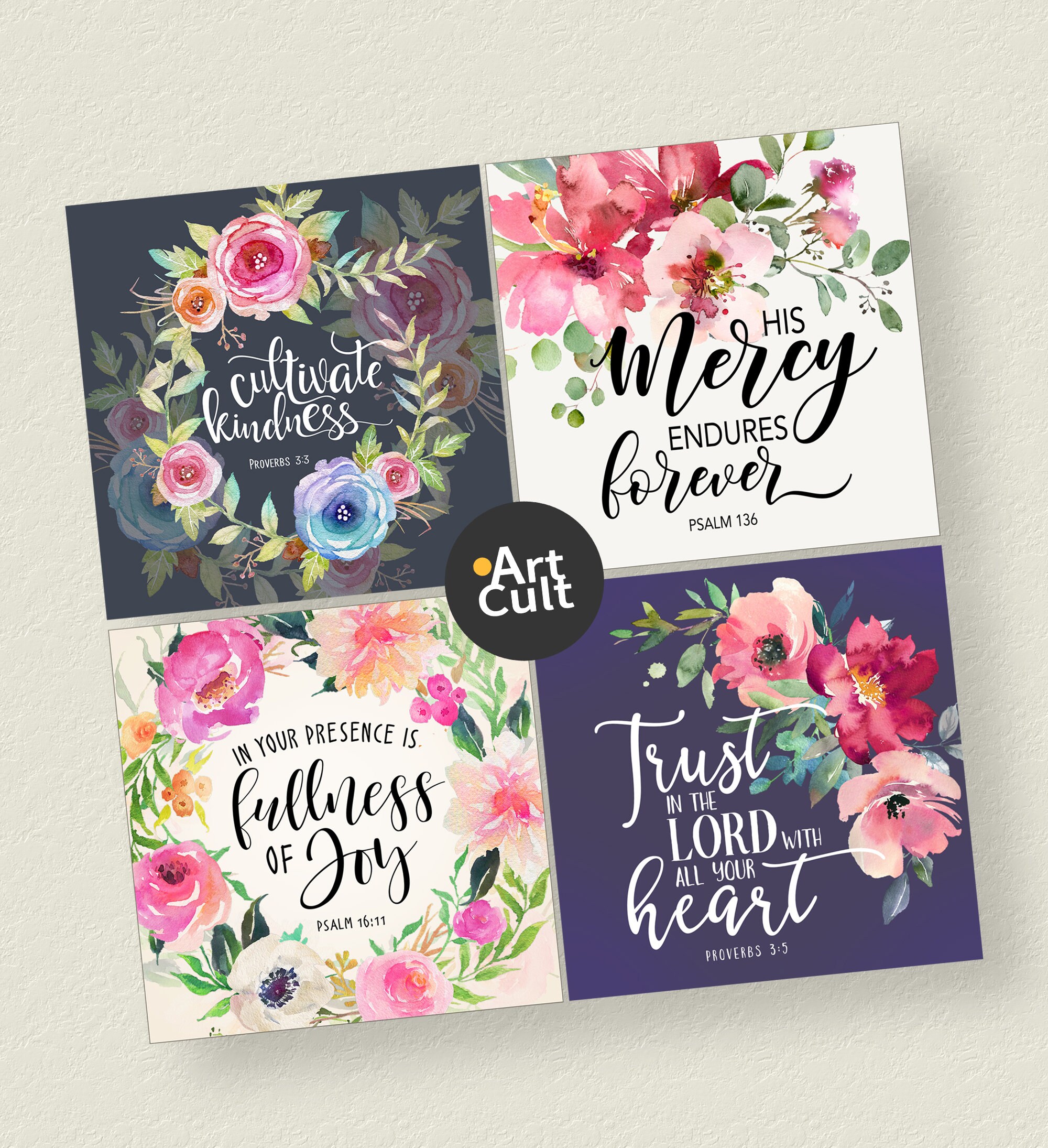 4x4 Inch Printable Bible VERSES Digital Download PNG + JPG Format for ...