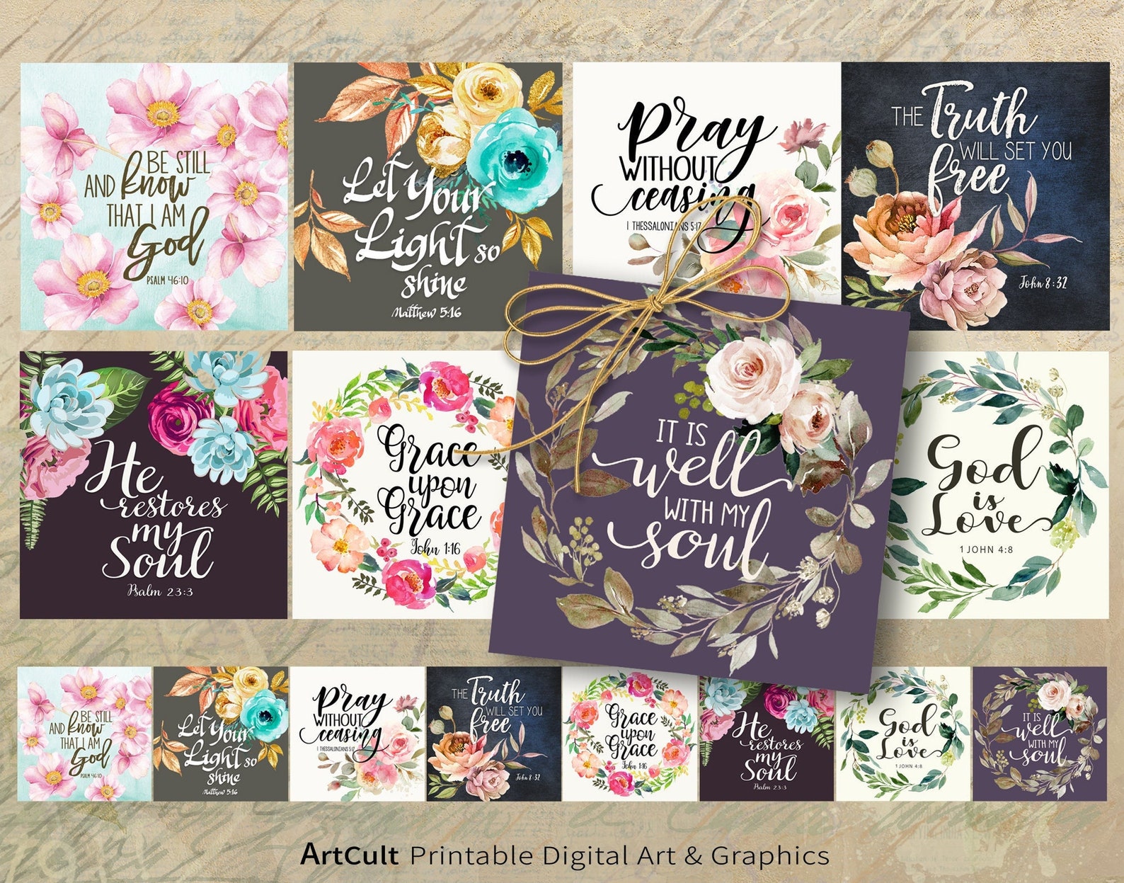 4x4 Inch Printable Bible Verses Digital Download Scripture - Etsy