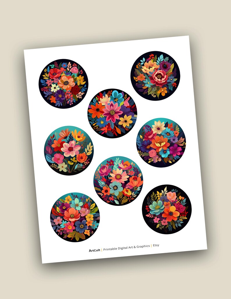 Printable 2.5" Circles Digital Download for DIY Craft & Decor PNG ...