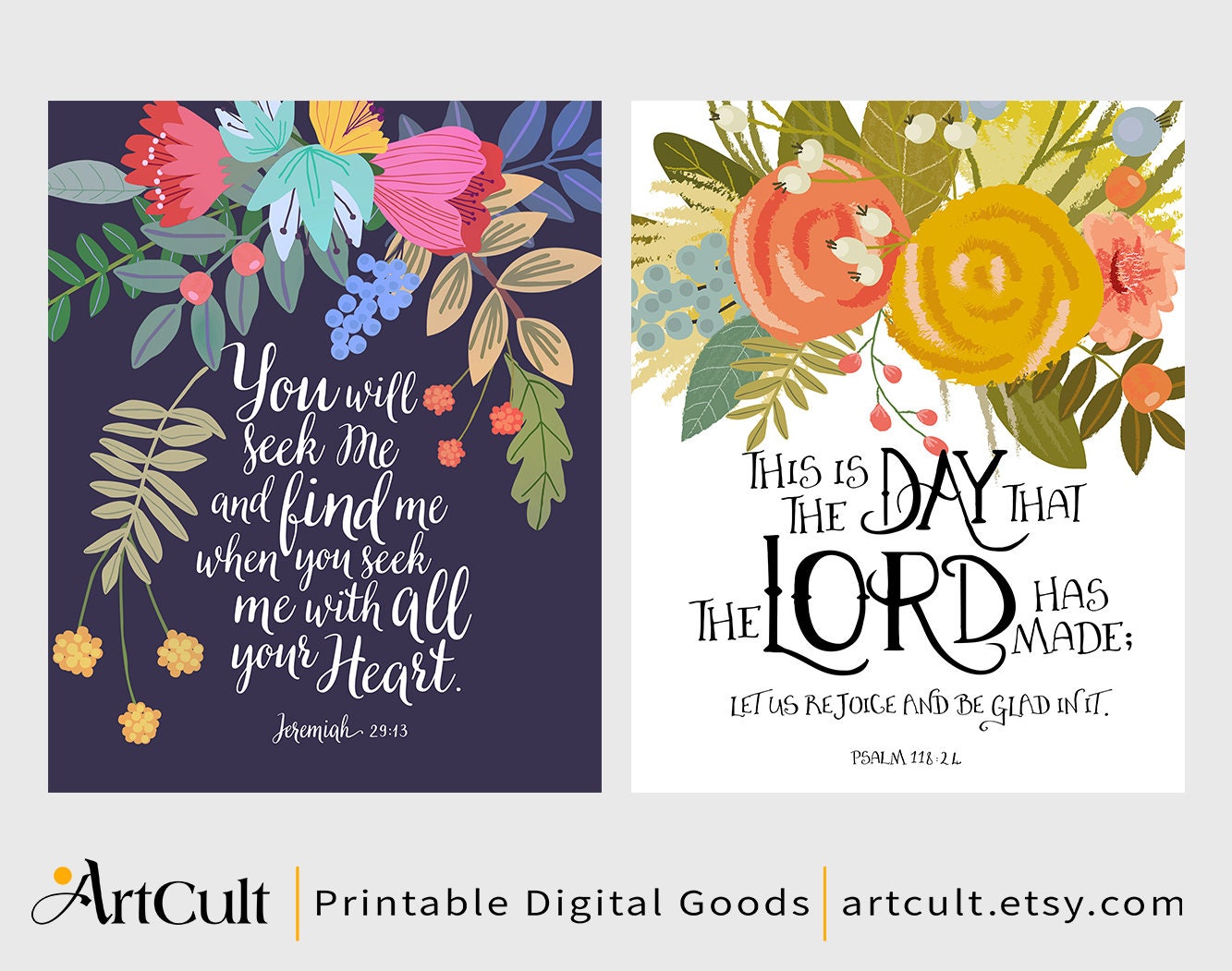 Printable Bible Verses 18 Large Size Artworks GREAT BUNDLE Set | Etsy