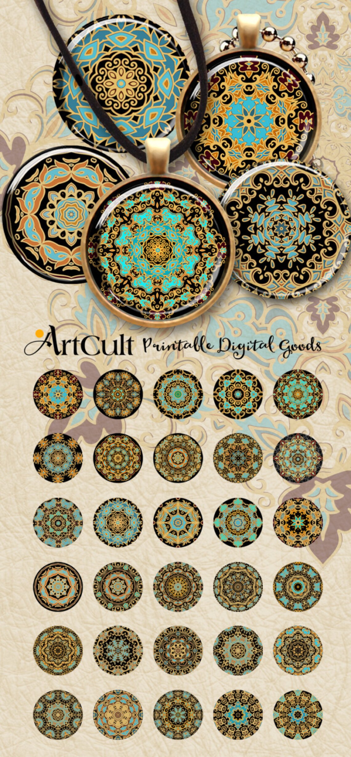 1 25mm and 30mm Size Printable Circle Images - Etsy