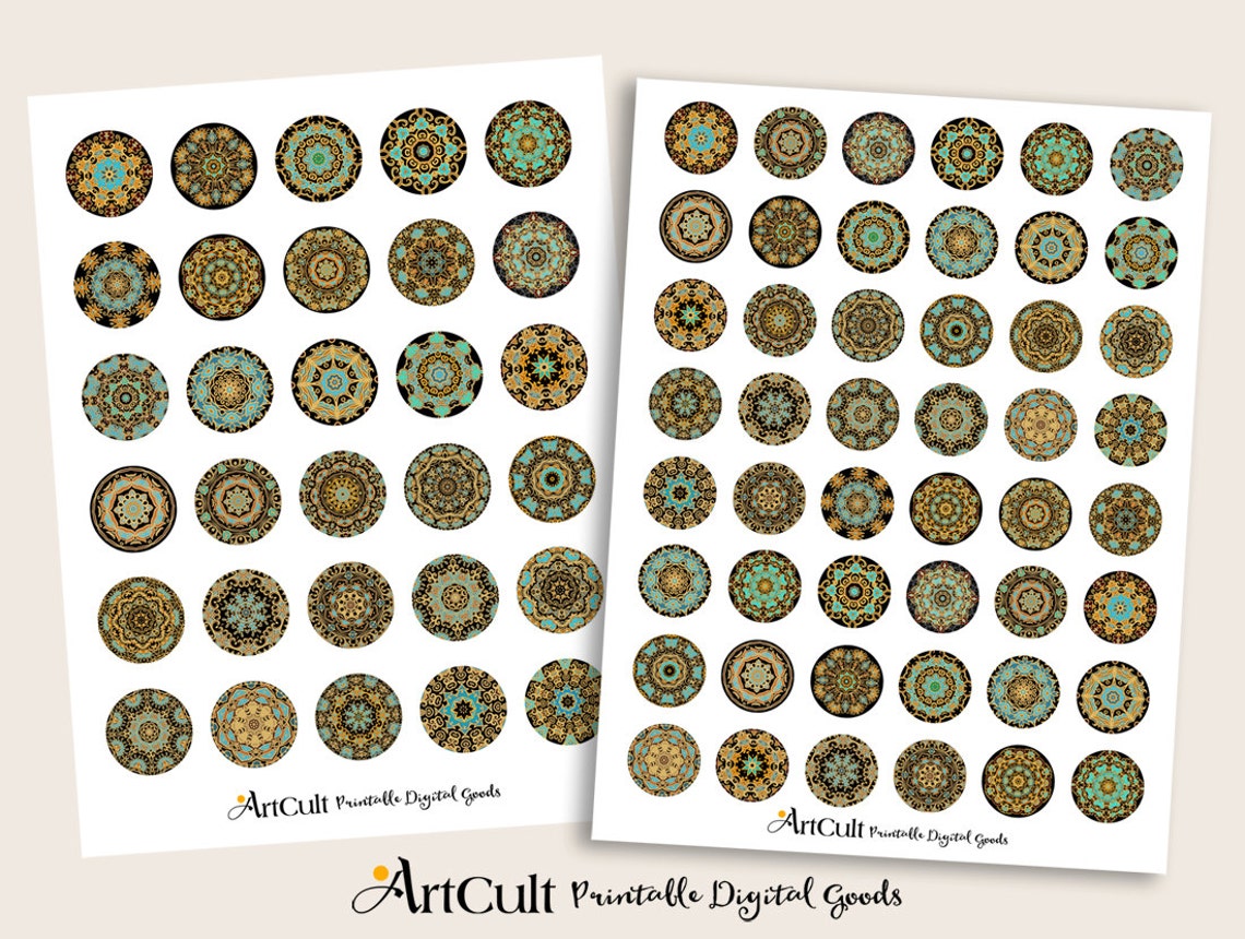 1 25mm and 30mm Size Printable Circle Images - Etsy