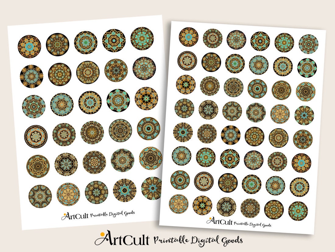 1 25mm and 30mm Size Printable Circle Images - Etsy Israel