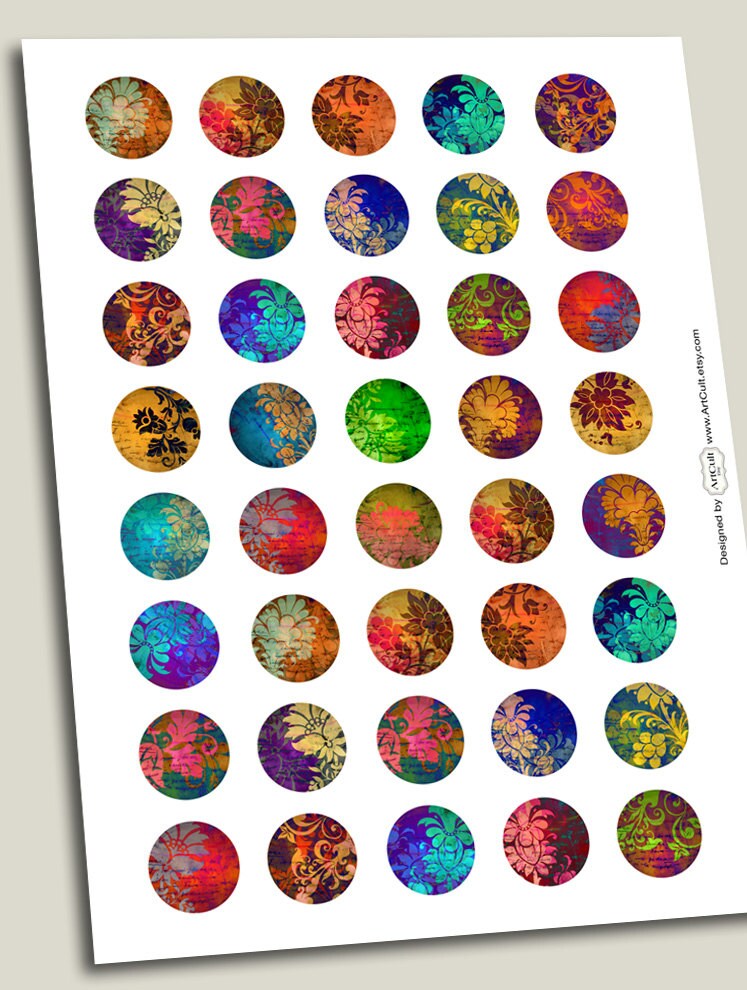 1 Inch 25mm and 1.5 Inch Size Images BATICK CIRCLES - Etsy