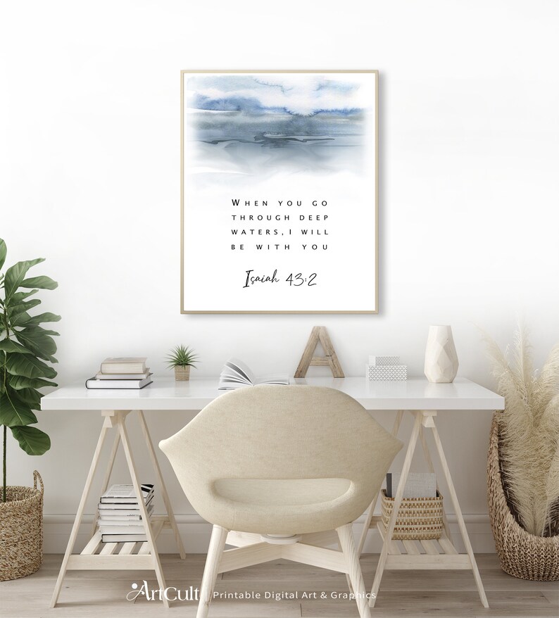 Printable Artwork Instant Digital Download Bible Verse Isaiah | Etsy