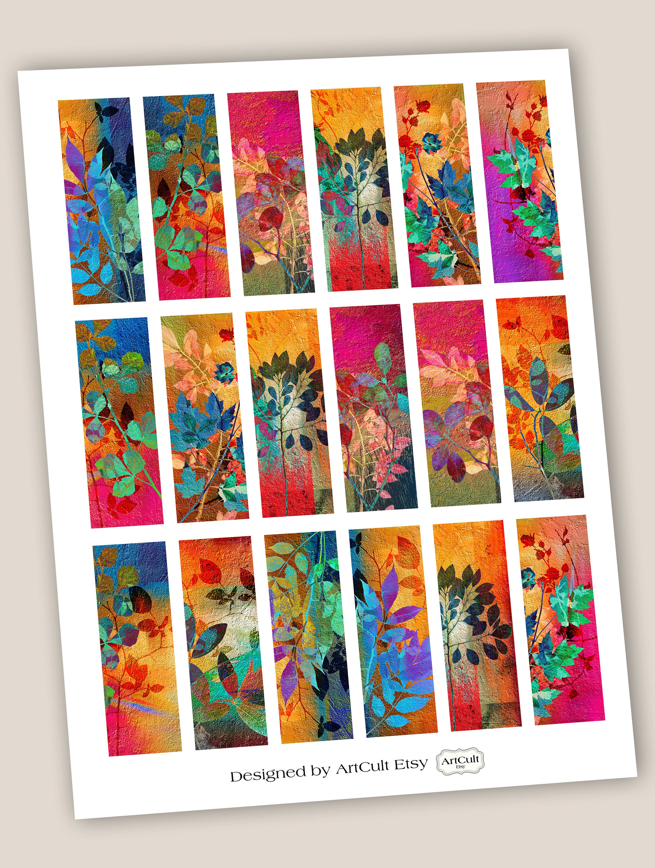 Printable Downloads 1x2 Inch 1x3 Inch Size Images SUMMER | Etsy