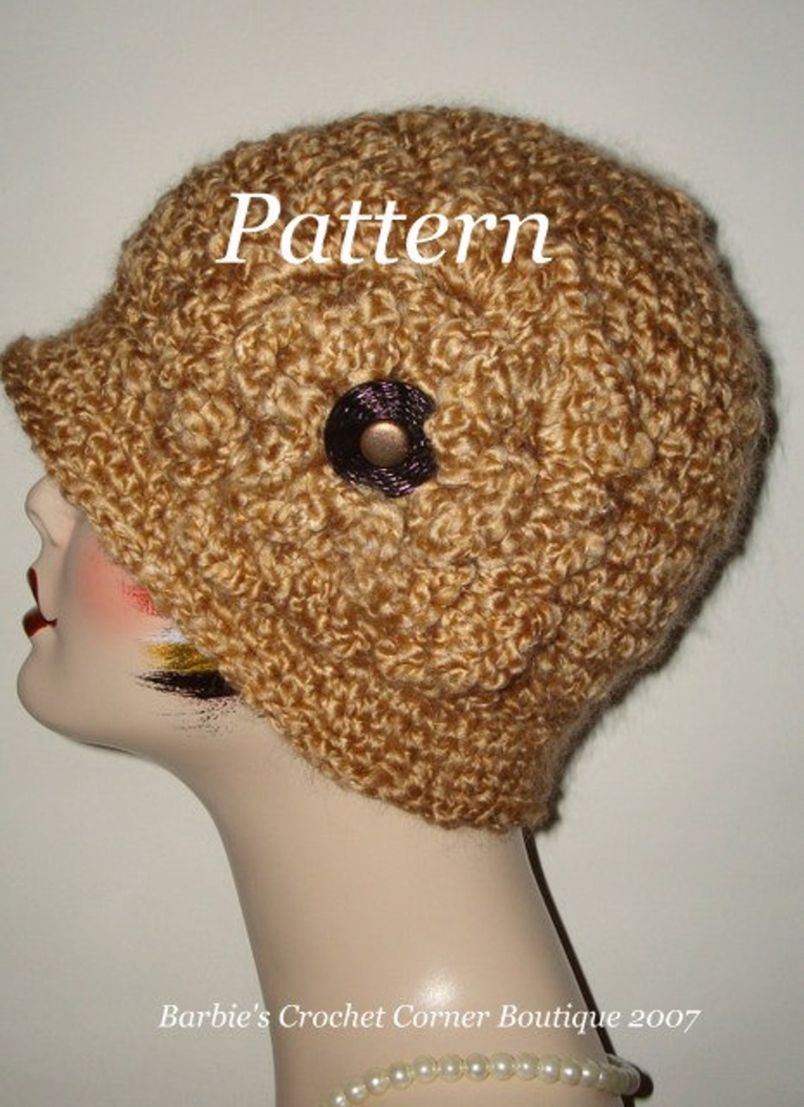 Pattern-crochet Easy 1920's Millie Style Cloche Flapper Hat Pattern ...