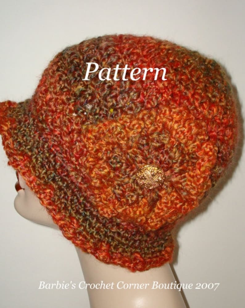 Pattern-1920s Autumn Crochet Easy Cloche Flapper Hat(pdf Format in ...