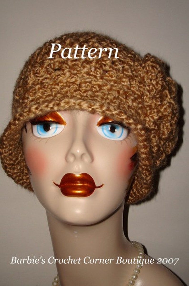 Pattern-crochet Easy 1920's Millie Style Cloche Flapper Hat Pattern ...