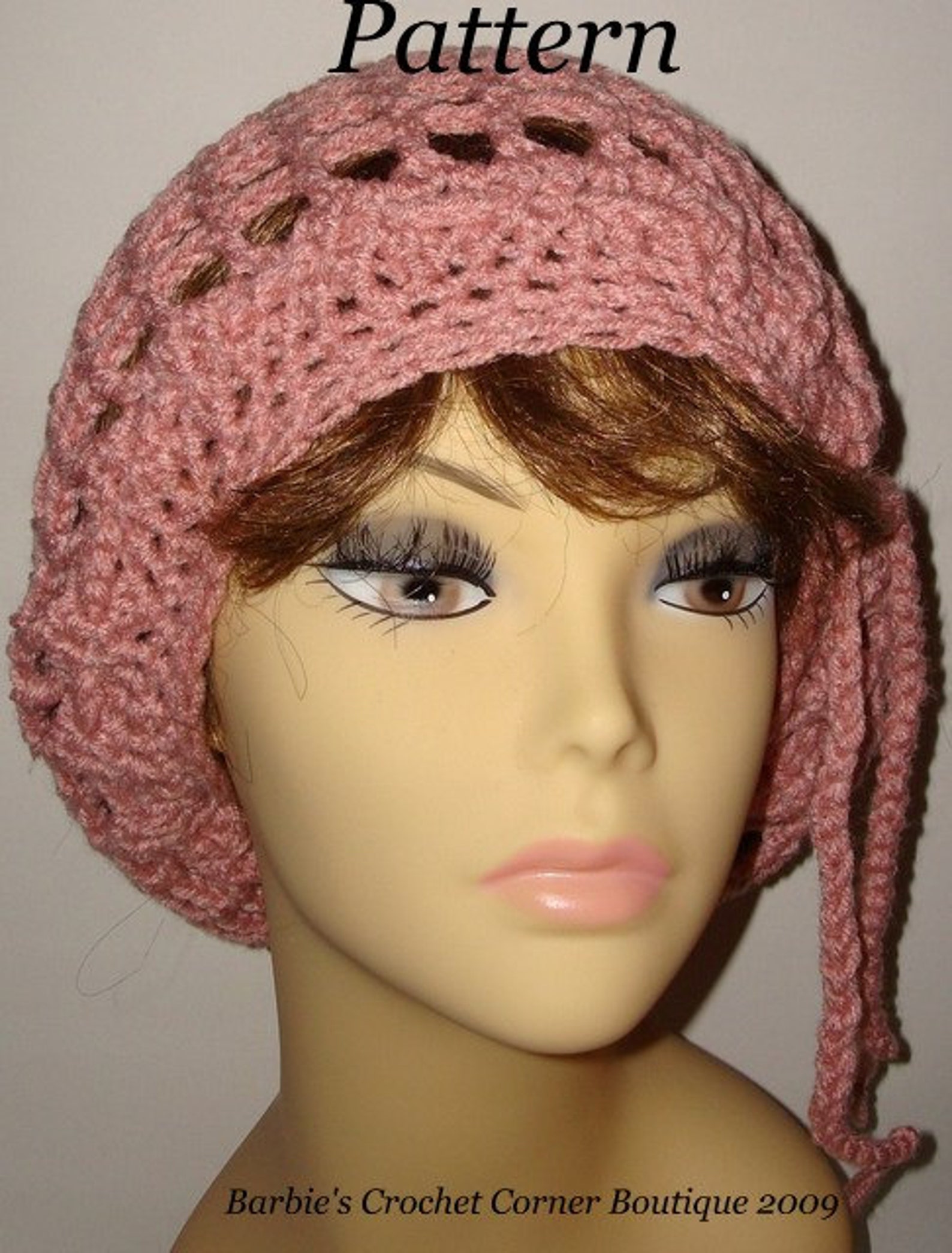 Pattern-unisex Easy Crochet Slouchy Open Mesh Rasta Tam Hat Pattern ...