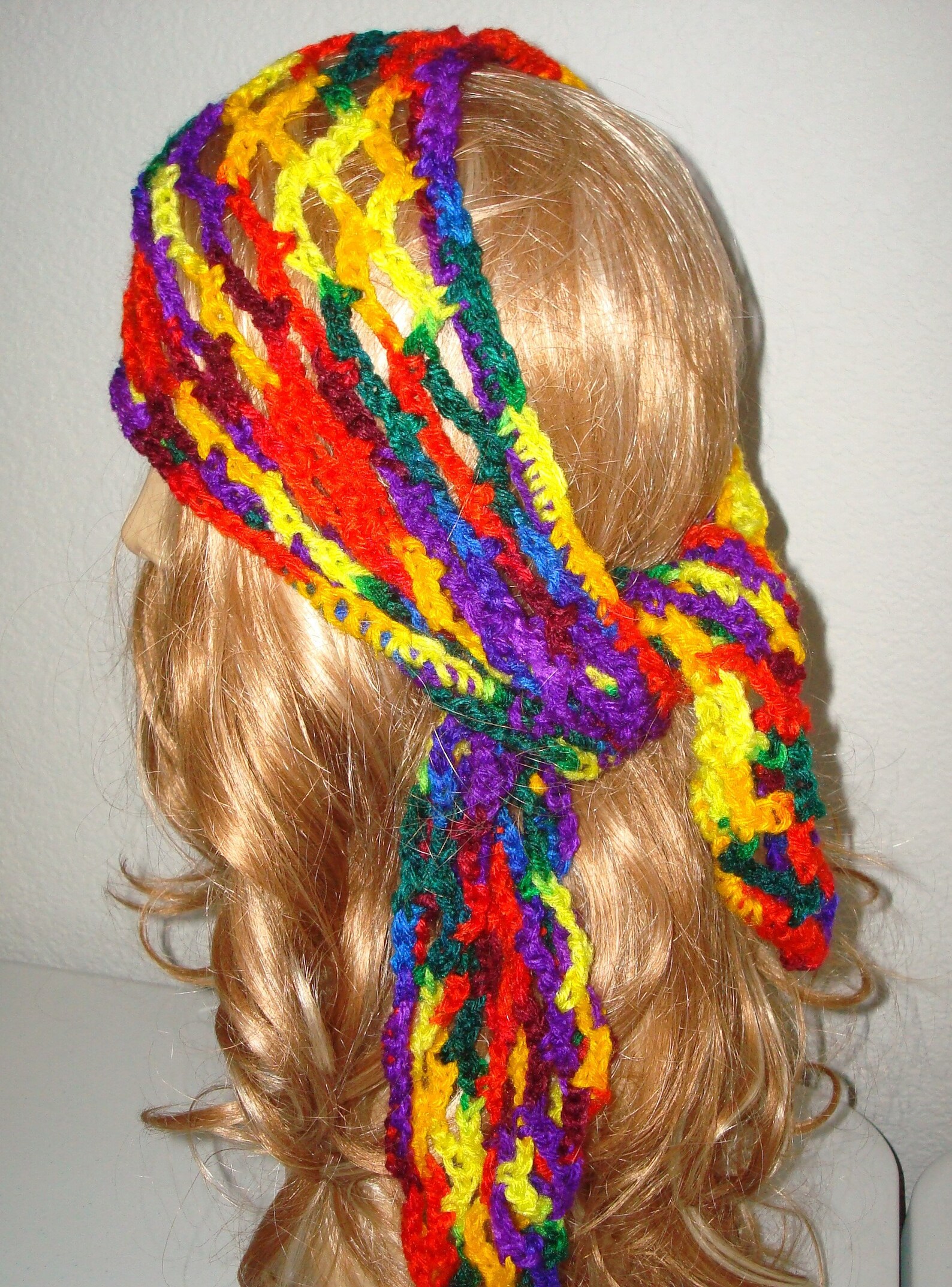 Clearance/fashion Crocheted Gypsy Head Scarf/hippie/neck - Etsy
