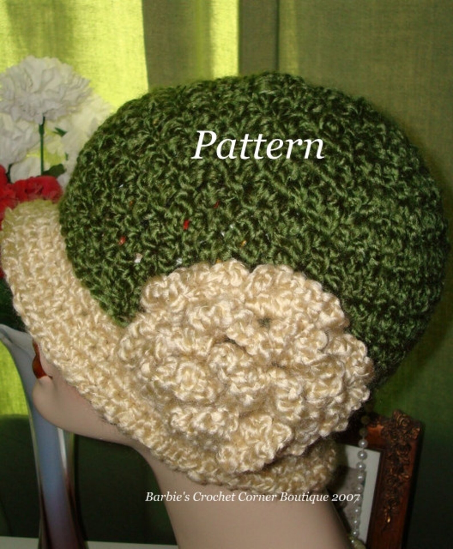 Pattern Crochet 1920's Cloche Flapper Hat With Rose Pattern(in PDF ...
