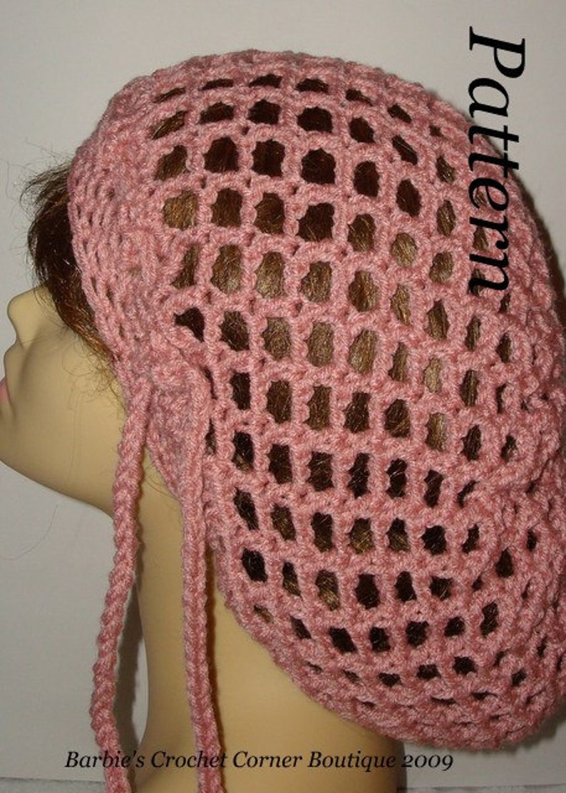 Pattern-unisex Easy Crochet Slouchy Open Mesh Rasta Tam Hat Pattern ...