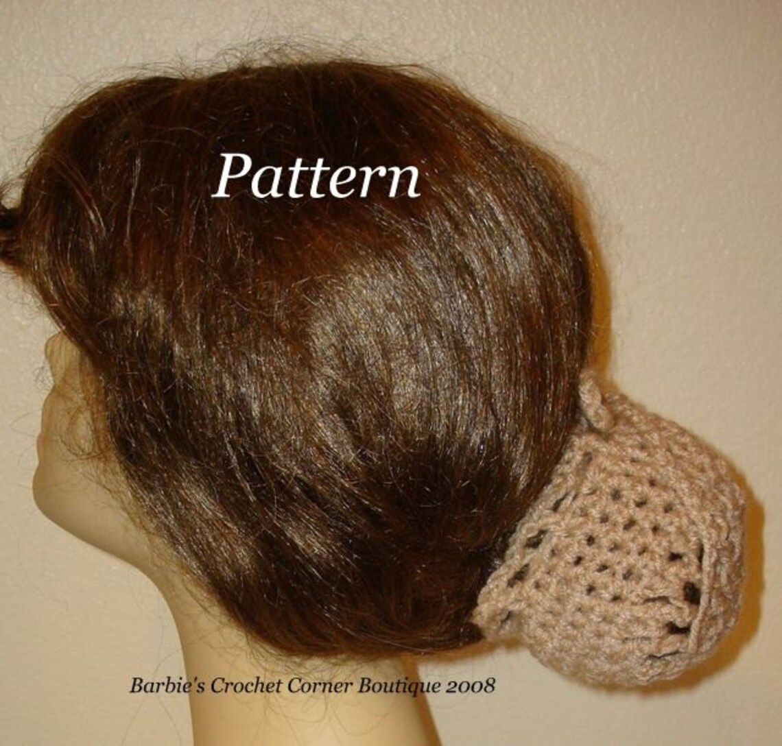 Pattern-crochet Ballerina Large Bun Cover Snood Pattern(pdf Format ...