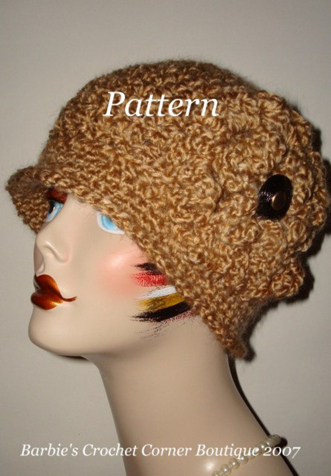 Pattern-crochet Easy 1920's Millie Style Cloche Flapper Hat Pattern ...